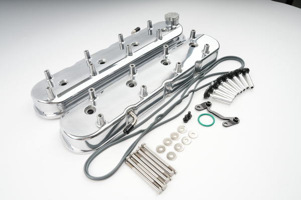 LS Cast Aluminum Tall Valve Covers for LS1 LS2 LS3 LS6 5.3 6.0 Polishe ...